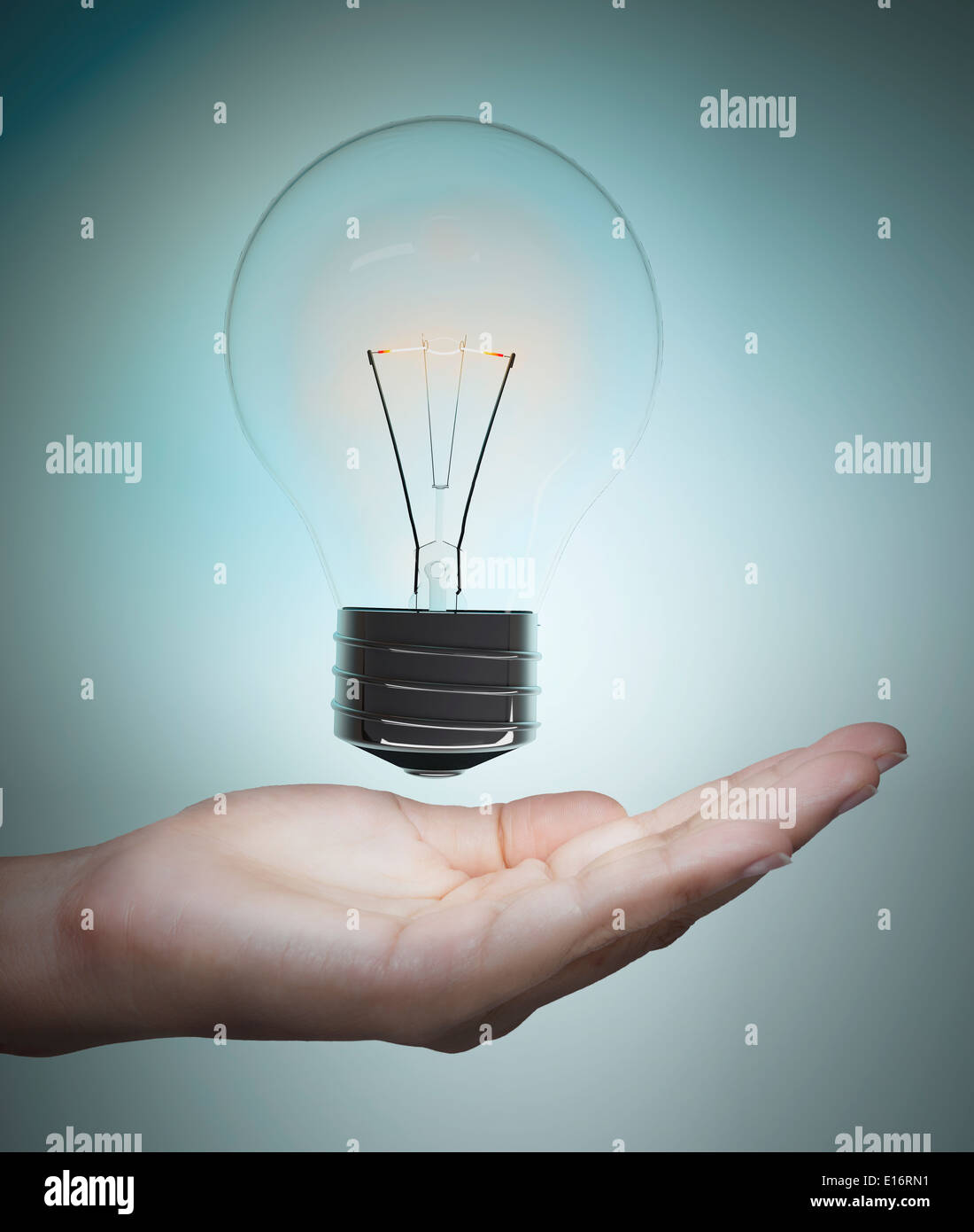 light with hand Stock Photo - Alamy