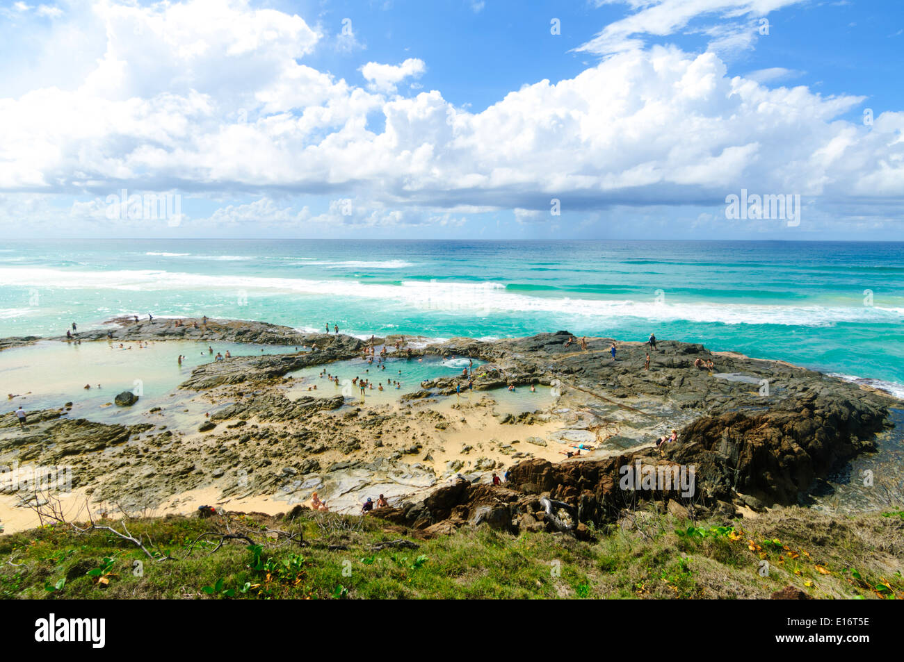 Champagne Pools, Fraser Island, Queensland, QLD, Australia Stock Photo ...