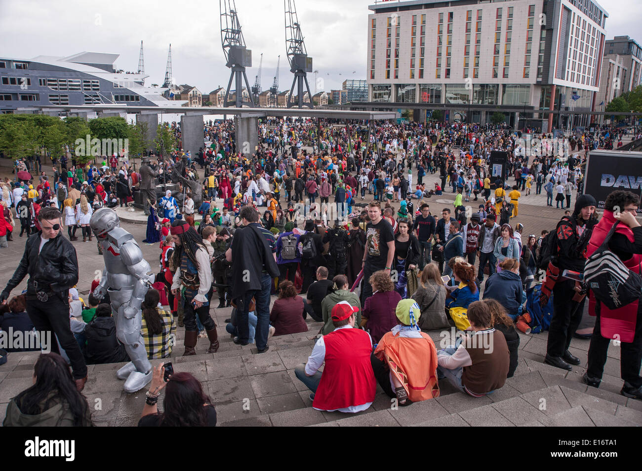 London, UK, 24 May 2014 - comic book fans and cosplay artists gather at ...