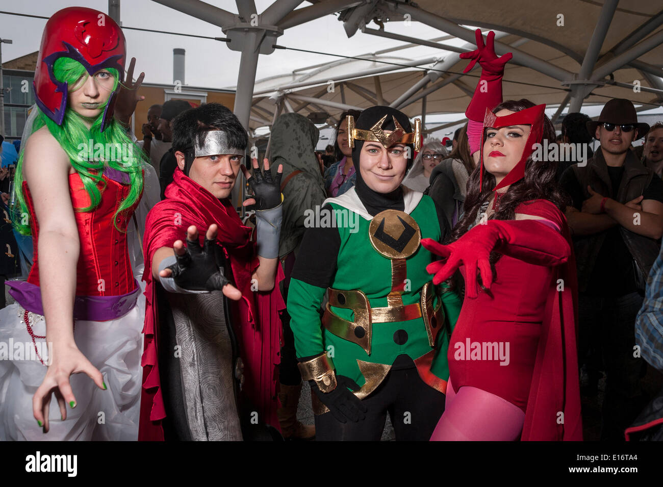 London, UK, 24 May 2014 - comic book fans and cosplay artists gather at ...