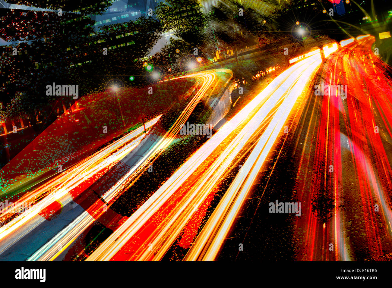 abstract volume light in night Stock Photo - Alamy