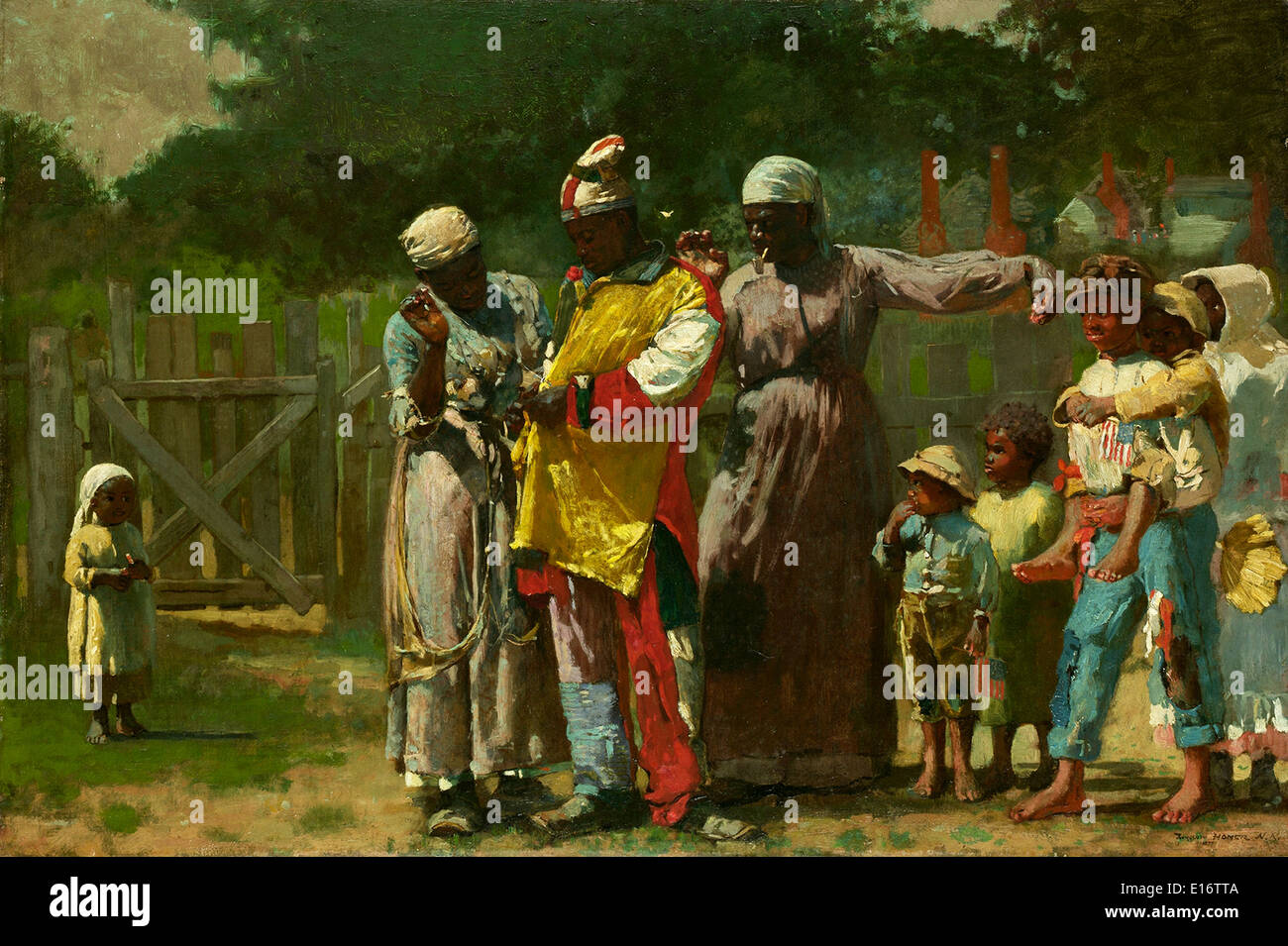 Dressing for the Carnival by Winslow Homer,1877 Stock Photo - Alamy