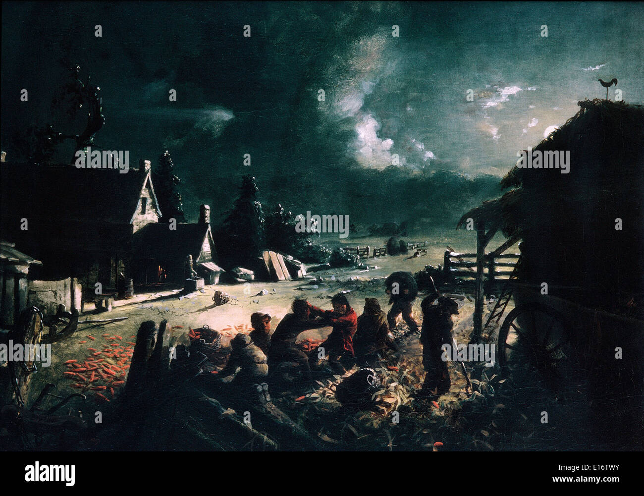 Corn Husking by David Gilmour Blythe,1863 Stock Photo - Alamy