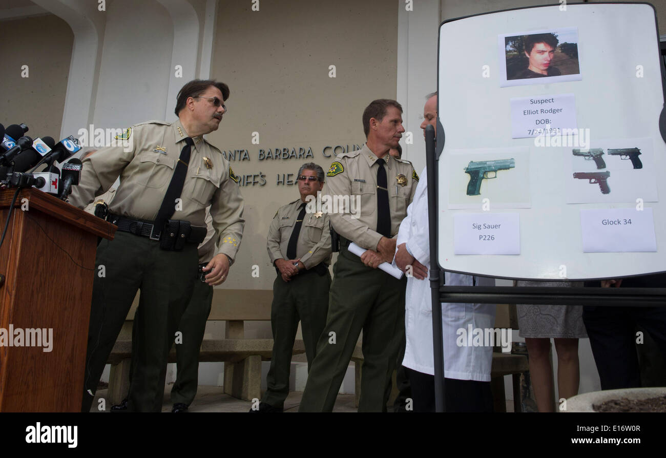 Santa Barbara, Southern California of the USA. 24th May, 2014. Police ...