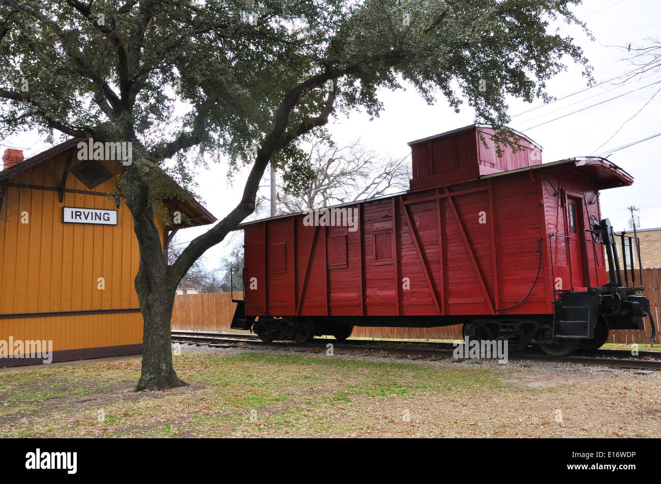 Caboose train red heritage park hi-res stock photography and images - Alamy
