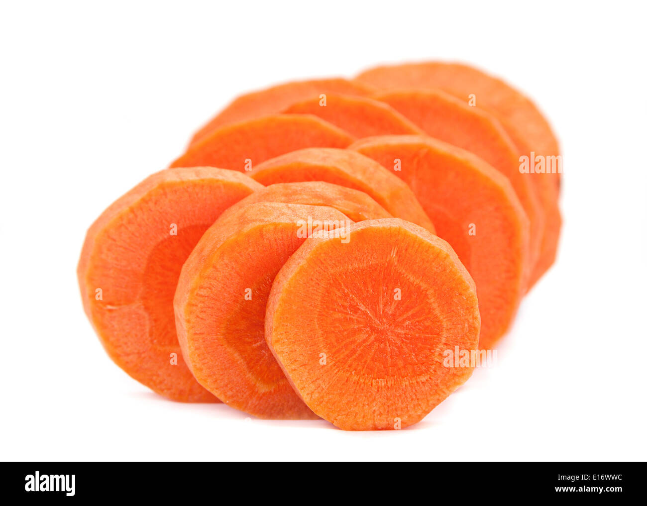 Carrot vegetable round isolated on white background Stock Photo - Alamy