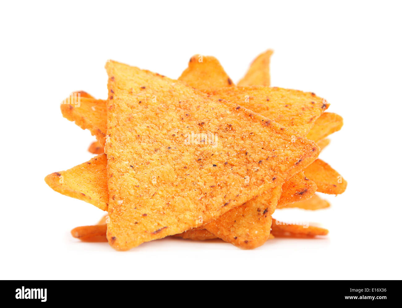 Salted corn snack with pepper isolated on white Stock Photo - Alamy