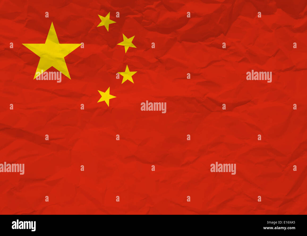 China flag crumpled paper textured background. Vector illustration ...