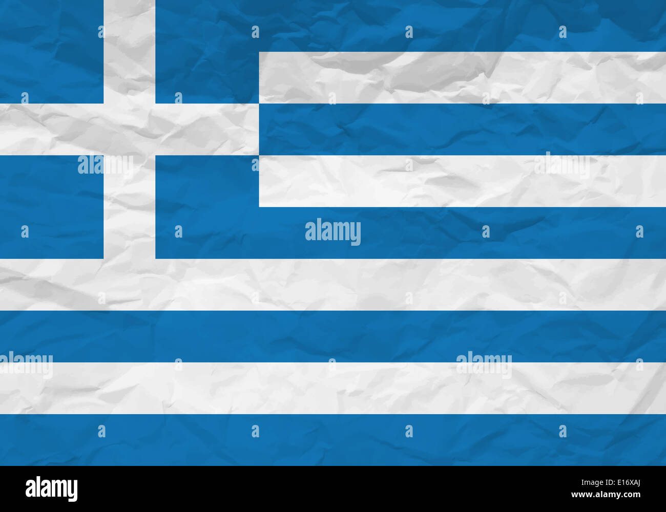 Greece flag crumpled paper textured background. Vector illustration ...