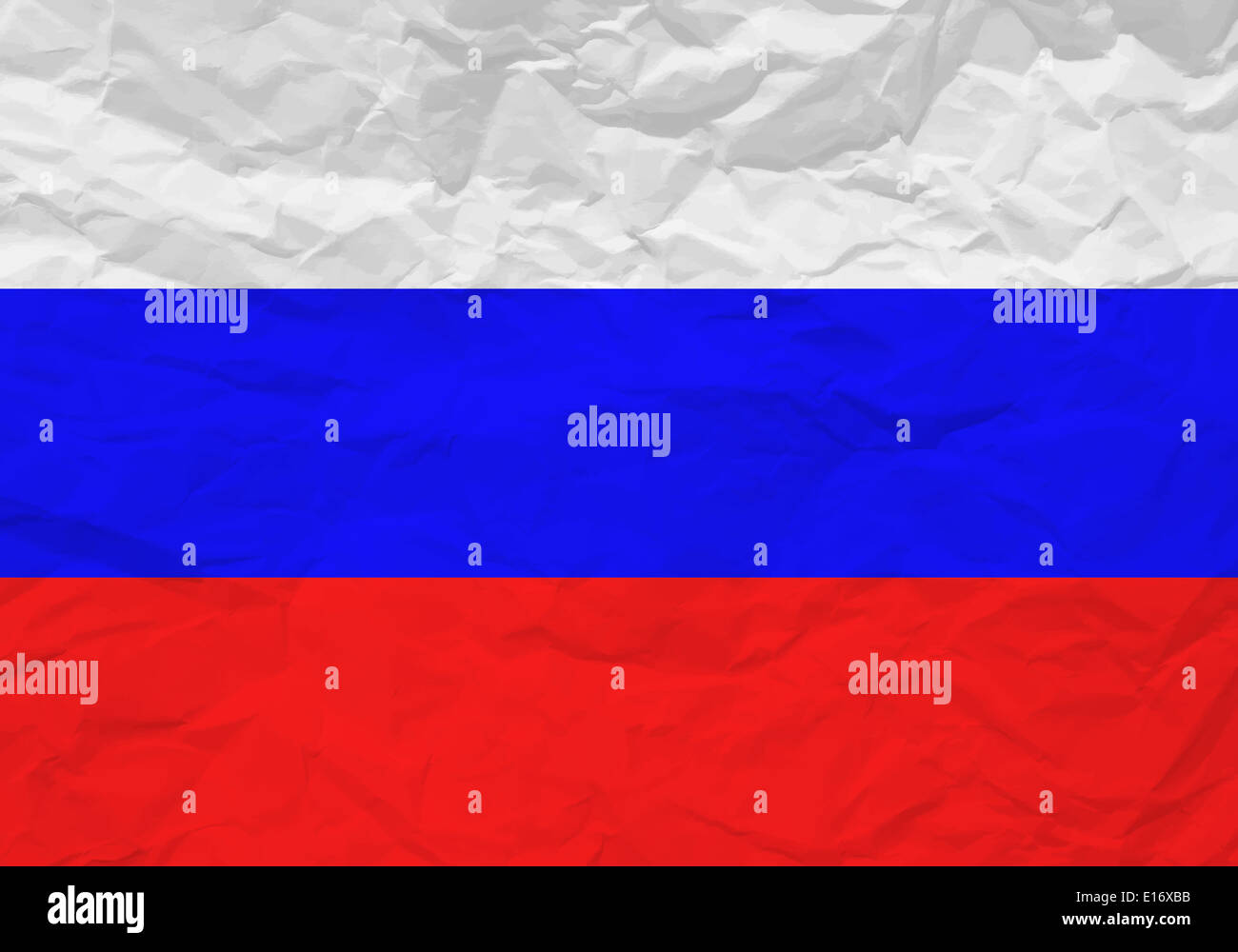 Russia flag crumpled paper textured background. Vector illustration ...