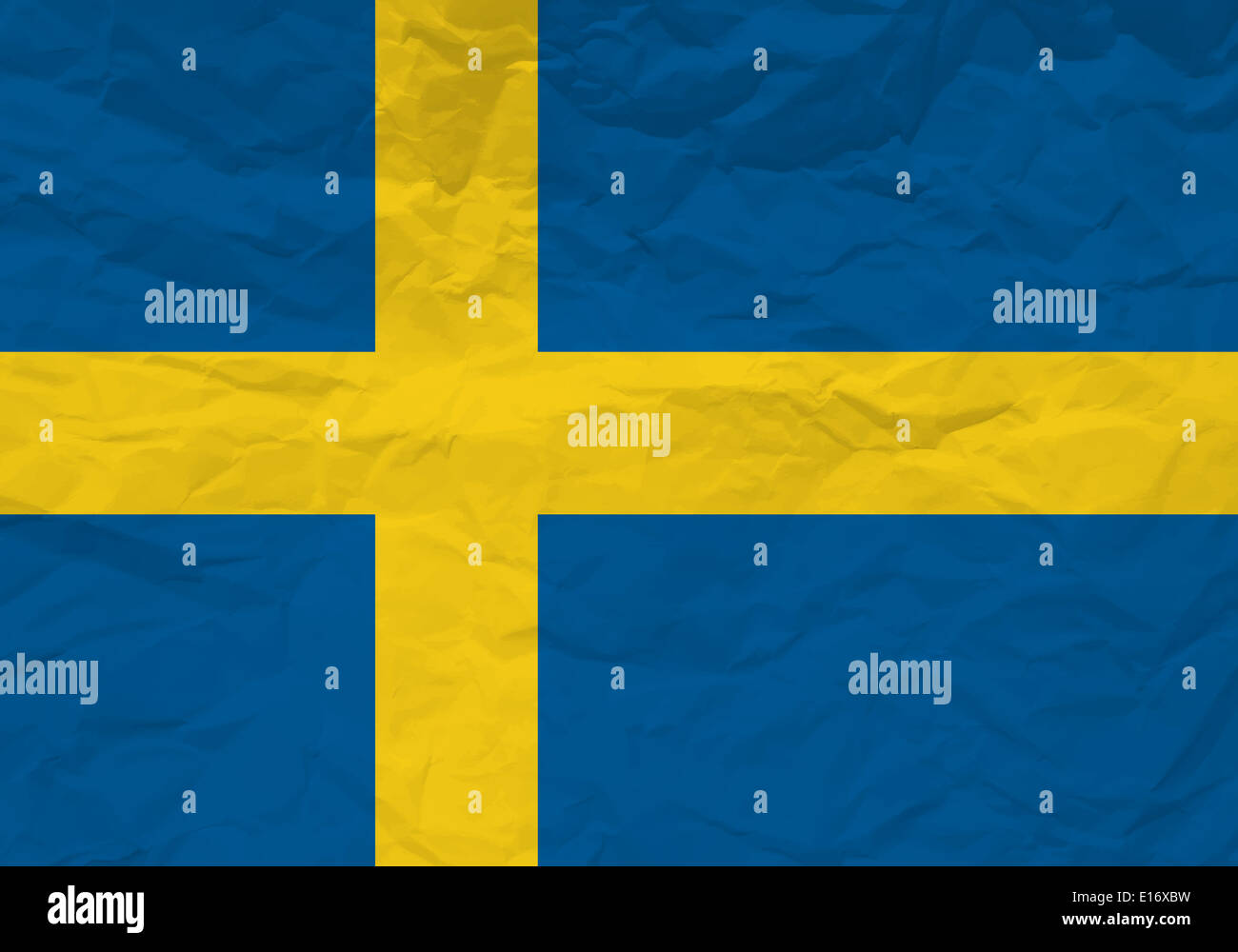 Sweden flag crumpled paper textured background. Vector illustration ...