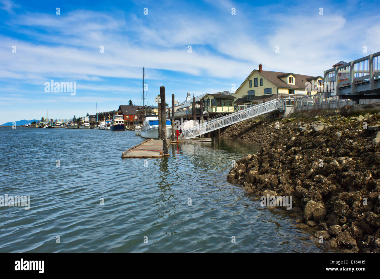 Waterfront at La Conner, Washington, USA Stock Photo - Alamy