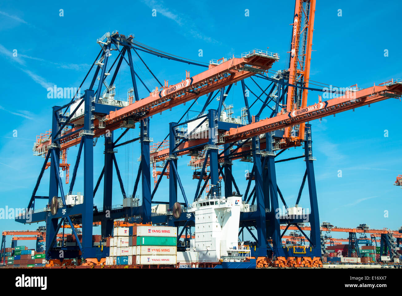 Harbour container terminal cranes hi-res stock photography and images ...