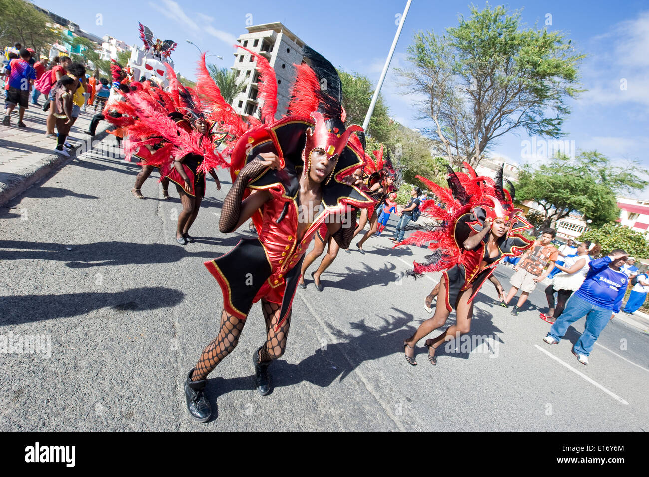 Carnival celebration in Mindelo, a town on Sao Vicente island in the ...