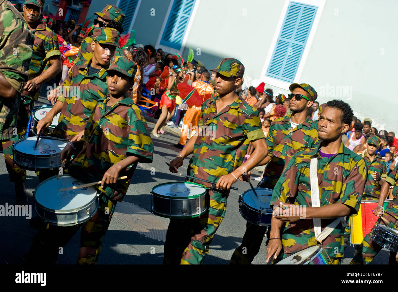 Carnival celebration in Mindelo, a town on Sao Vicente island in the ...