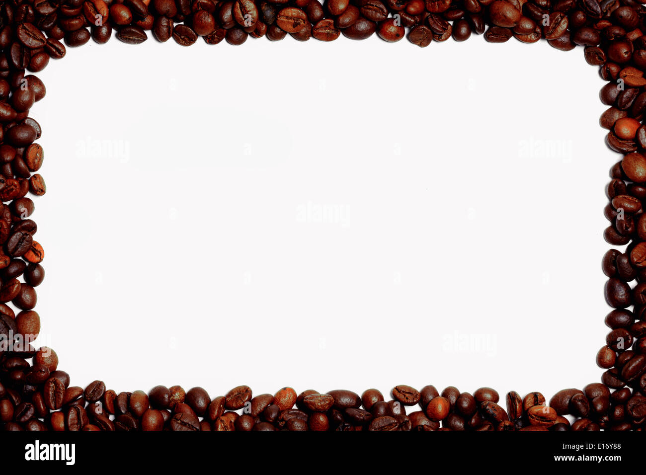 Coffee frame on white background Stock Photo - Alamy