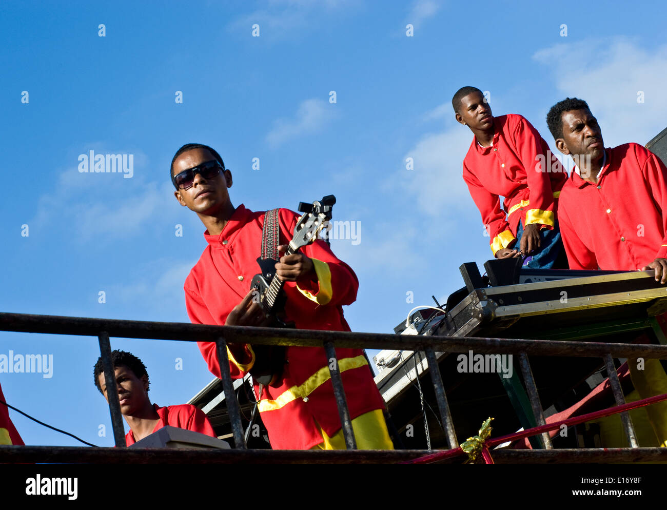 Carnival celebration in Mindelo, a town on Sao Vicente island in the ...
