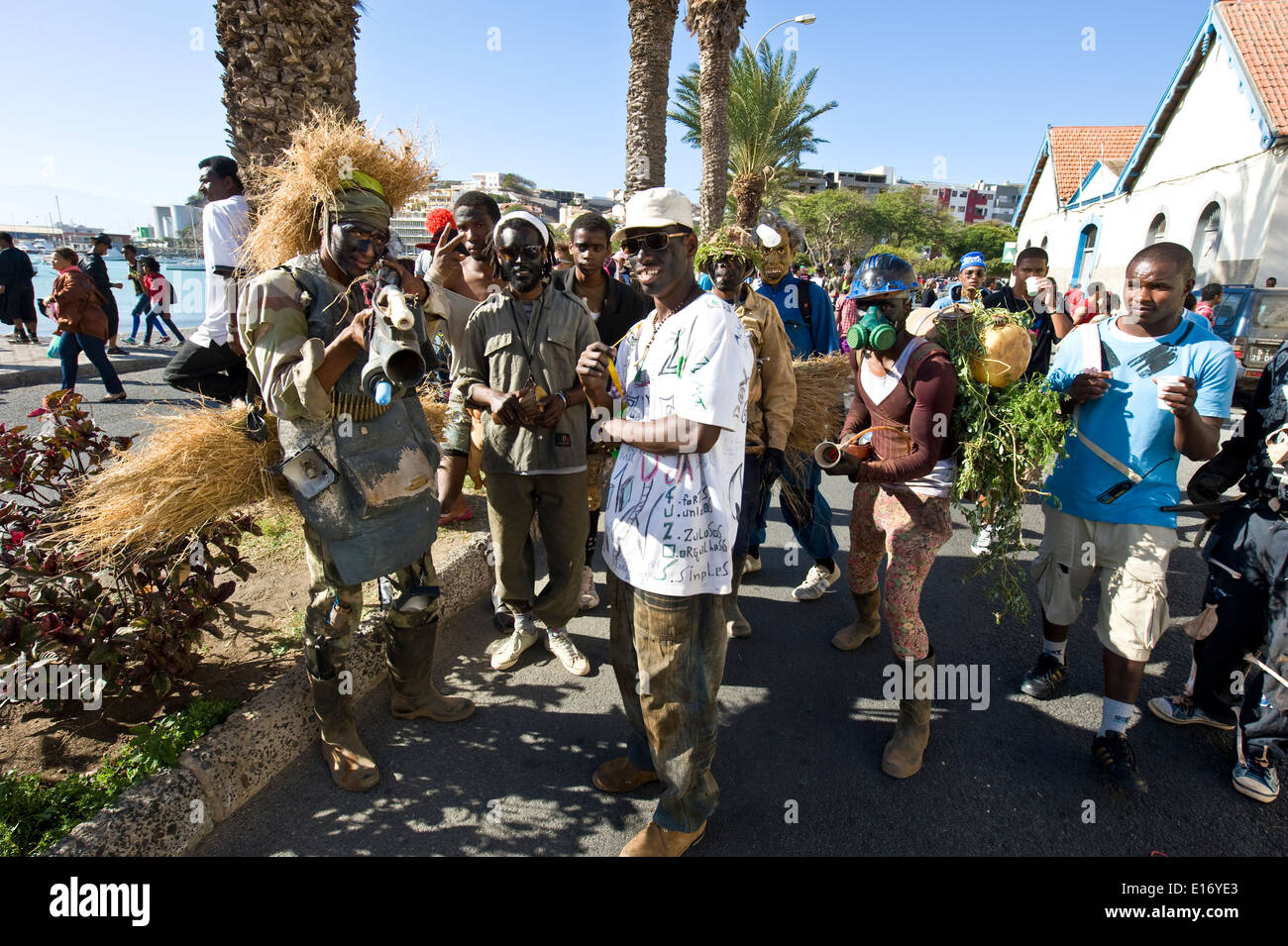Carnival celebration in Mindelo, a town on Sao Vicente island in the ...