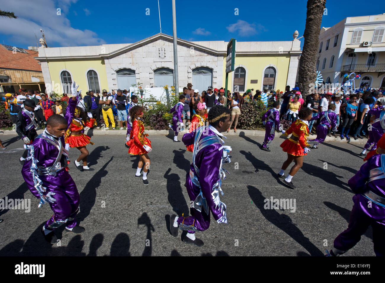Carnival celebration in Mindelo, a town on Sao Vicente island in the ...