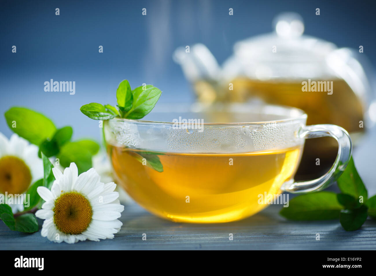 chamomile tea in a cup Stock Photo - Alamy