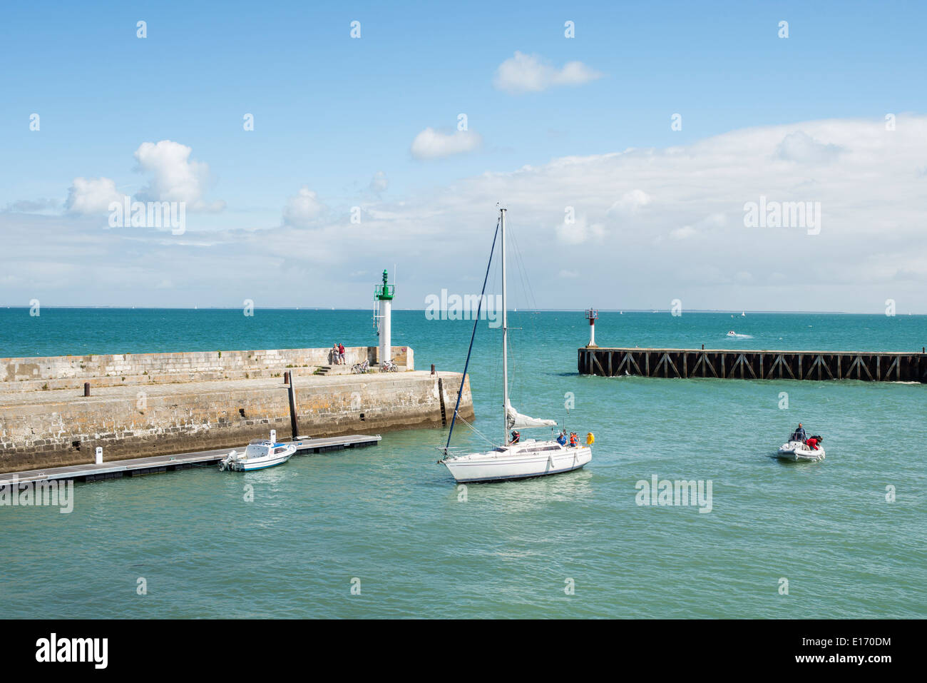 Entrance, St Martin harbour, Ile de Re, France Stock Photo - Alamy
