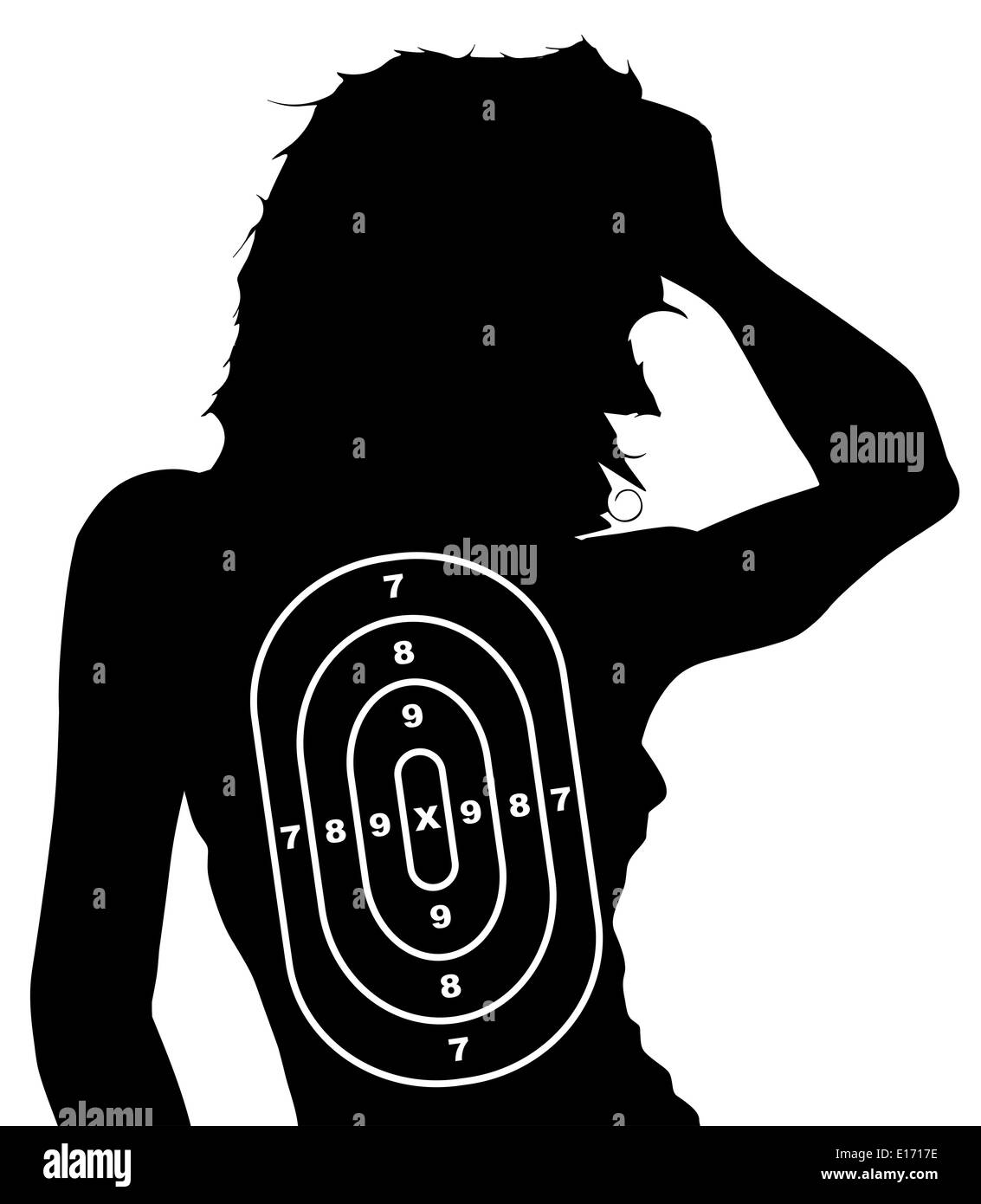 Human silhouette shooting target hi-res stock photography and images ...