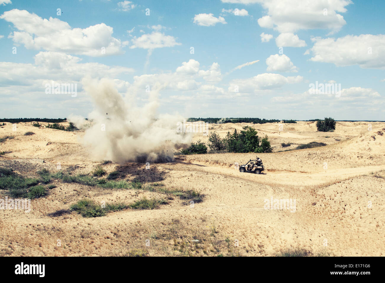 Landmine explosion hi-res stock photography and images - Alamy