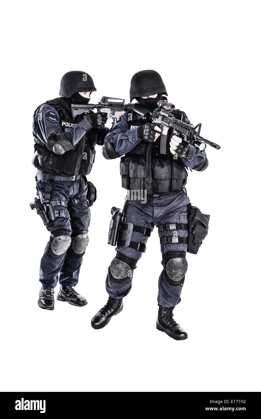 SWAT team in action Stock Photo - Alamy