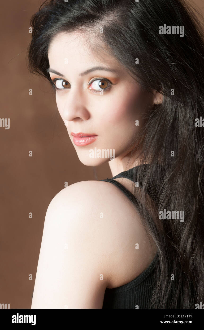 Serious beautiful indian woman hi-res stock photography and images - Alamy