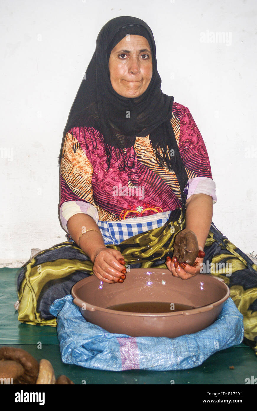 Argan oil making, Marrakesh, Morocco, North Africa Stock Photo - Alamy