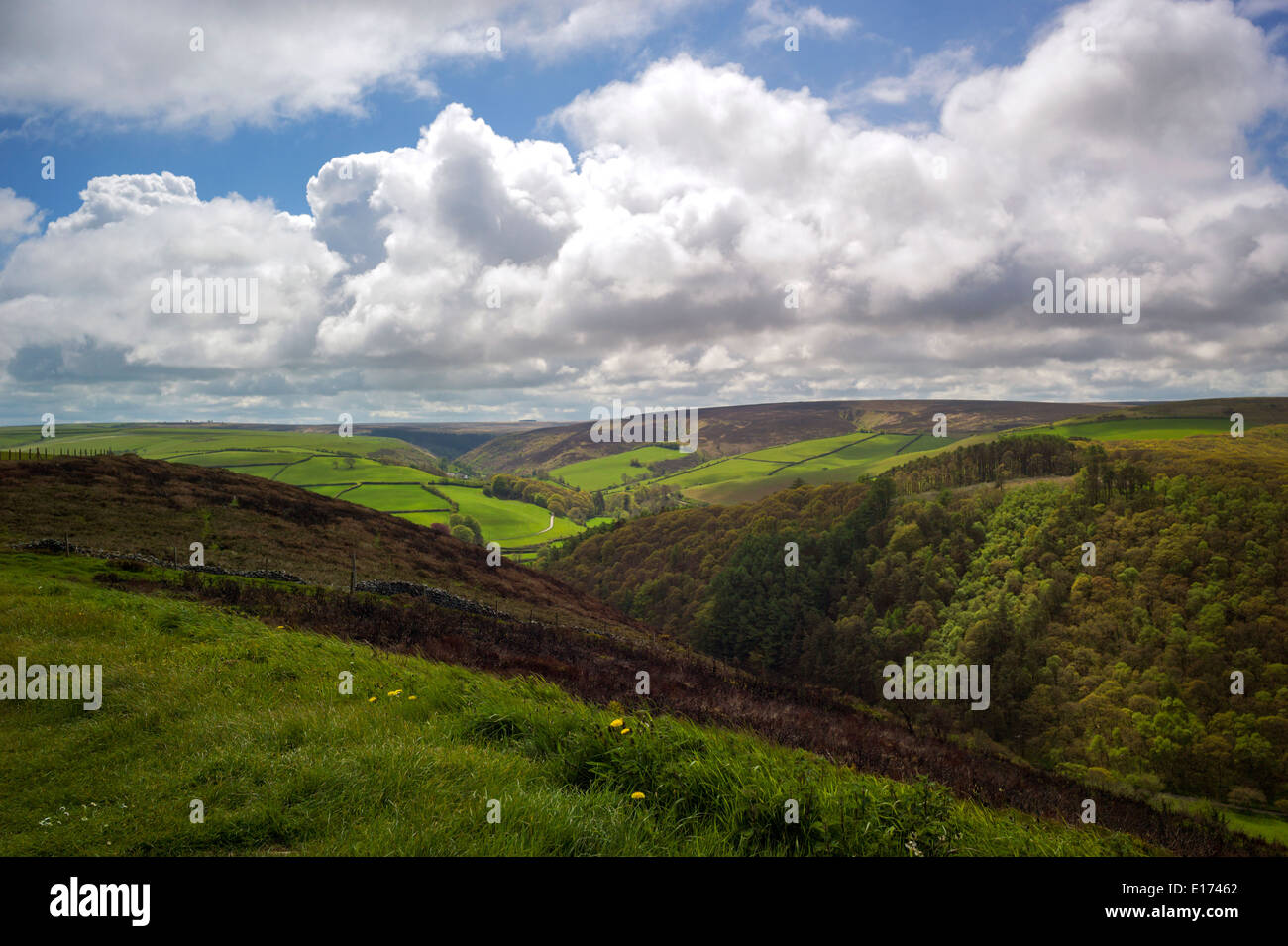 Lorna Doone country, Exmoor, Somerset, England - from County Gate ...