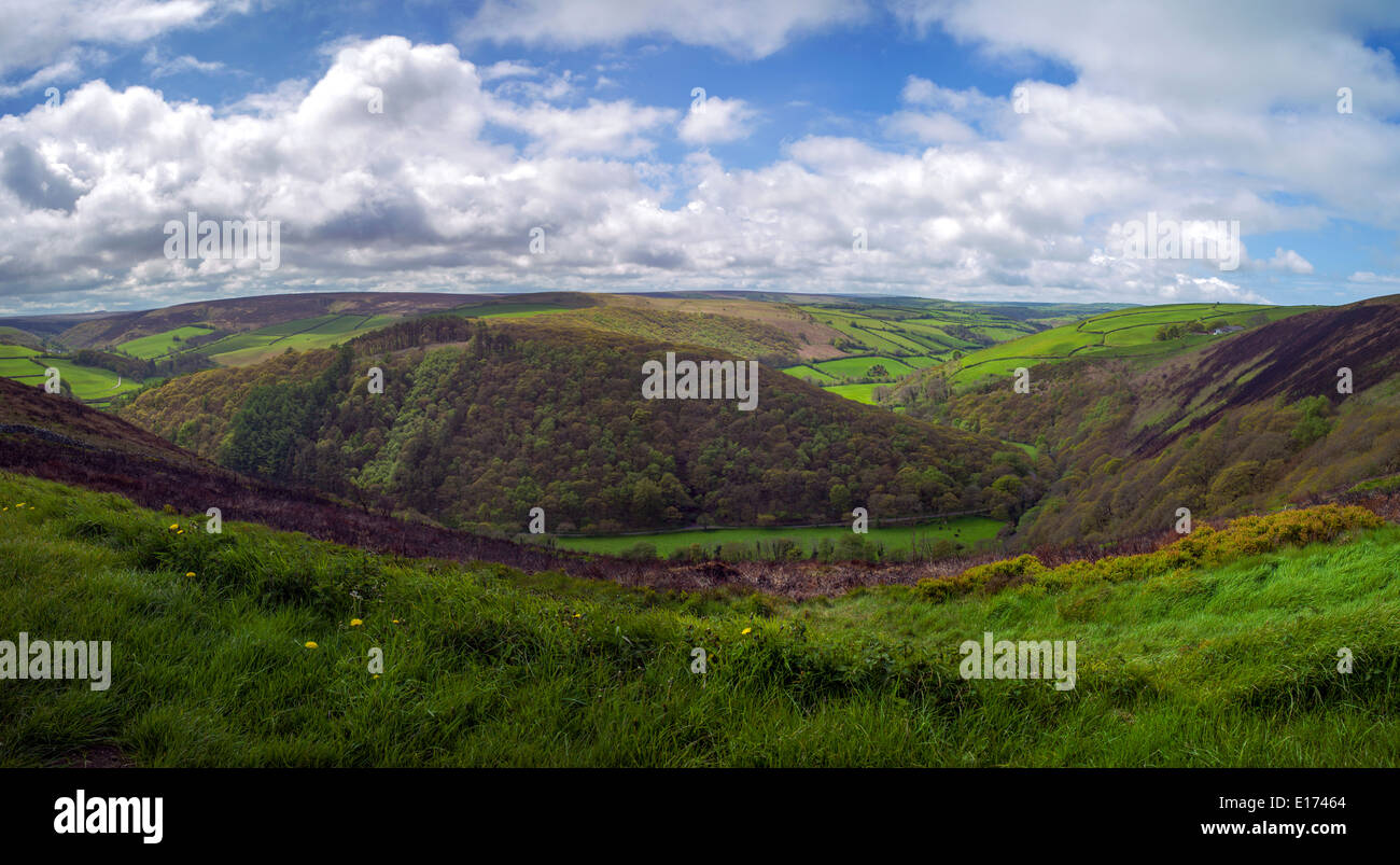 Lorna Doone country, Exmoor, Somerset, England - from County Gate ...