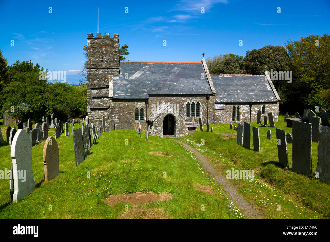 Church of St Martin, Martinhoe, Exmoor, Devon. A Grade II* listed ...