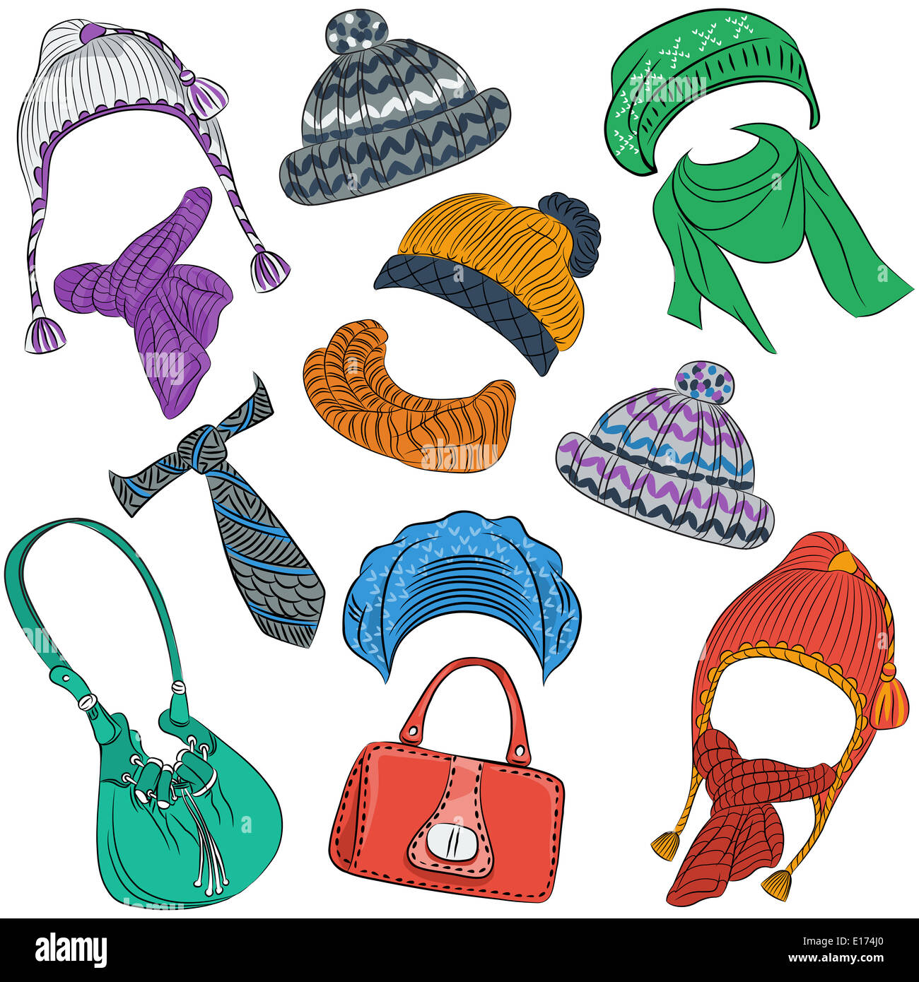 Hat hats scarves Cut Out Stock Images & Pictures - Alamy