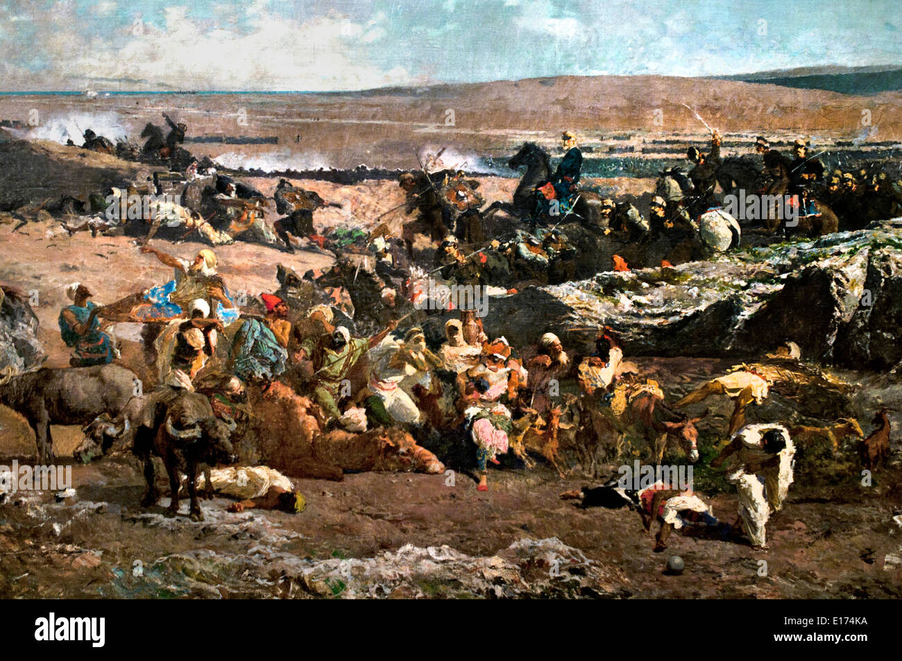 The Battle of Tetuan 1863 ( Spanish - Moroccan War of 1859-1860 Morocco Spain ) Marià Fortuny ...