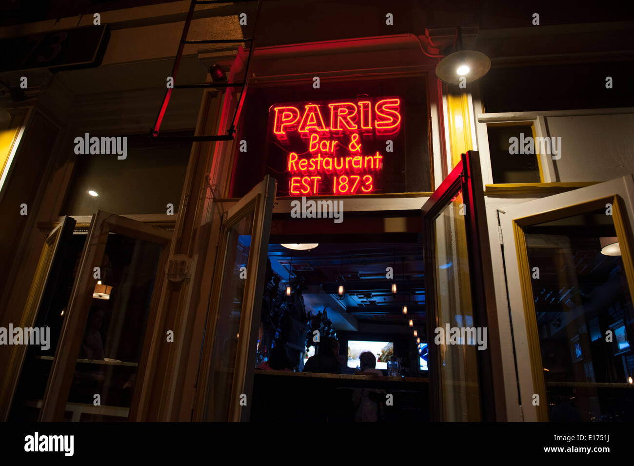 The exterior of The Paris Cafe at 119 South St. in the South Street ...