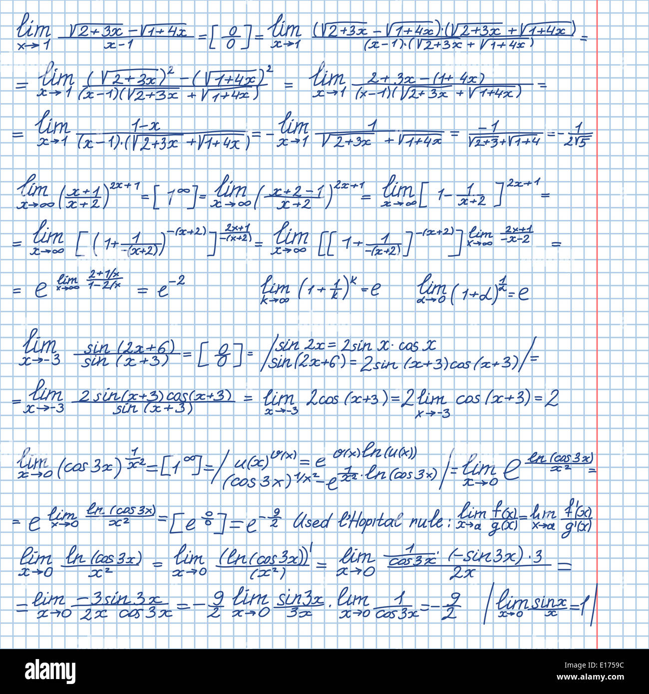 vector background with white math symbols on a blackboard Stock Photo ...