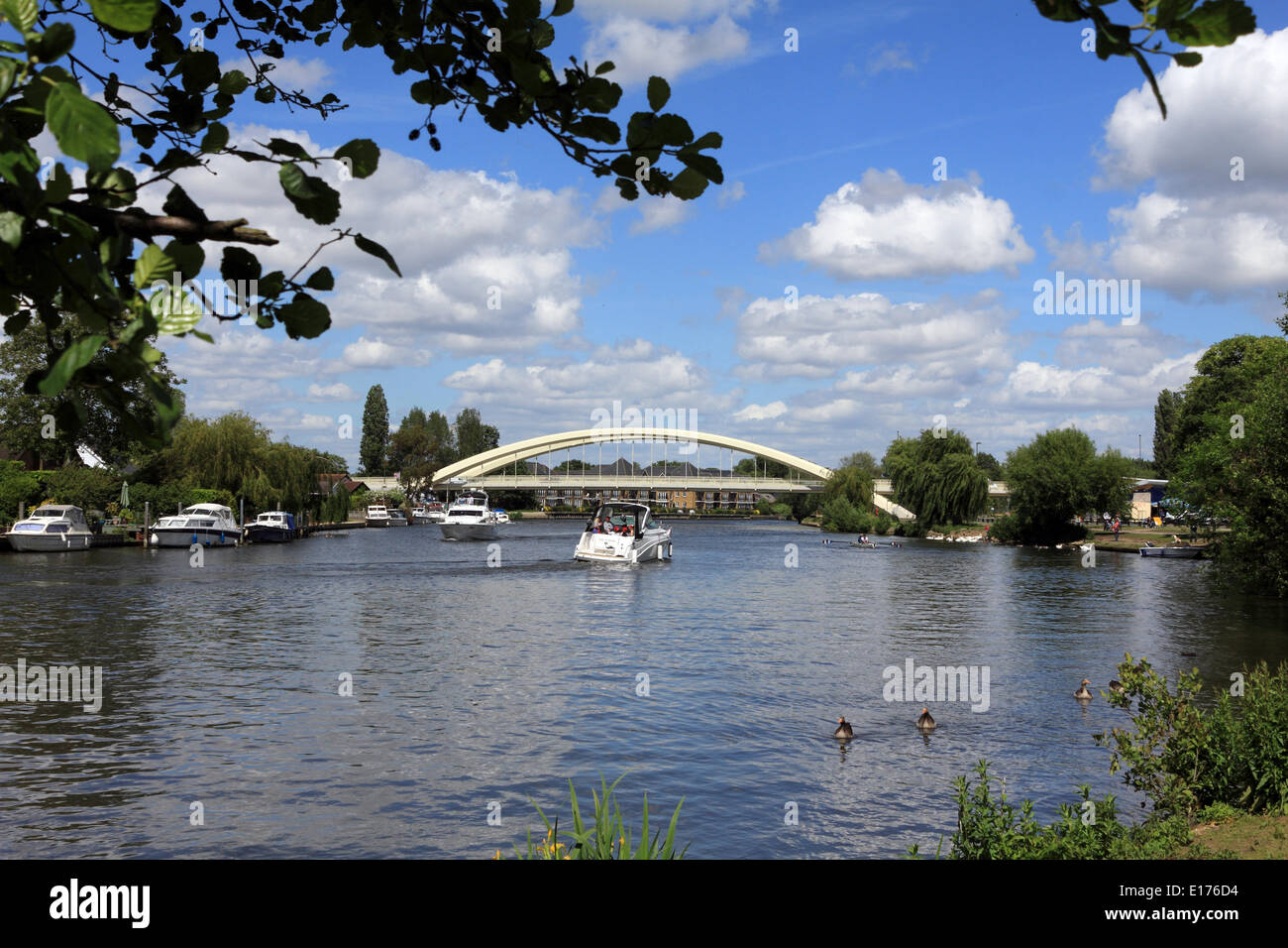 Walton Bridge, Surrey, England, UK. 25th May 2014. Walton Bridge was ...