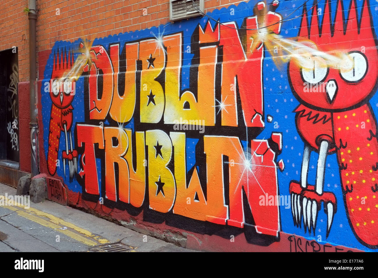 Graffiti on Dublin Street. Ireland Stock Photo - Alamy