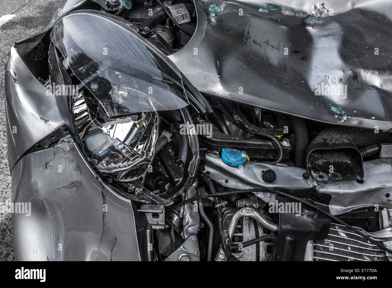 Nissan Micra, Car Crash Stock Photo - Alamy