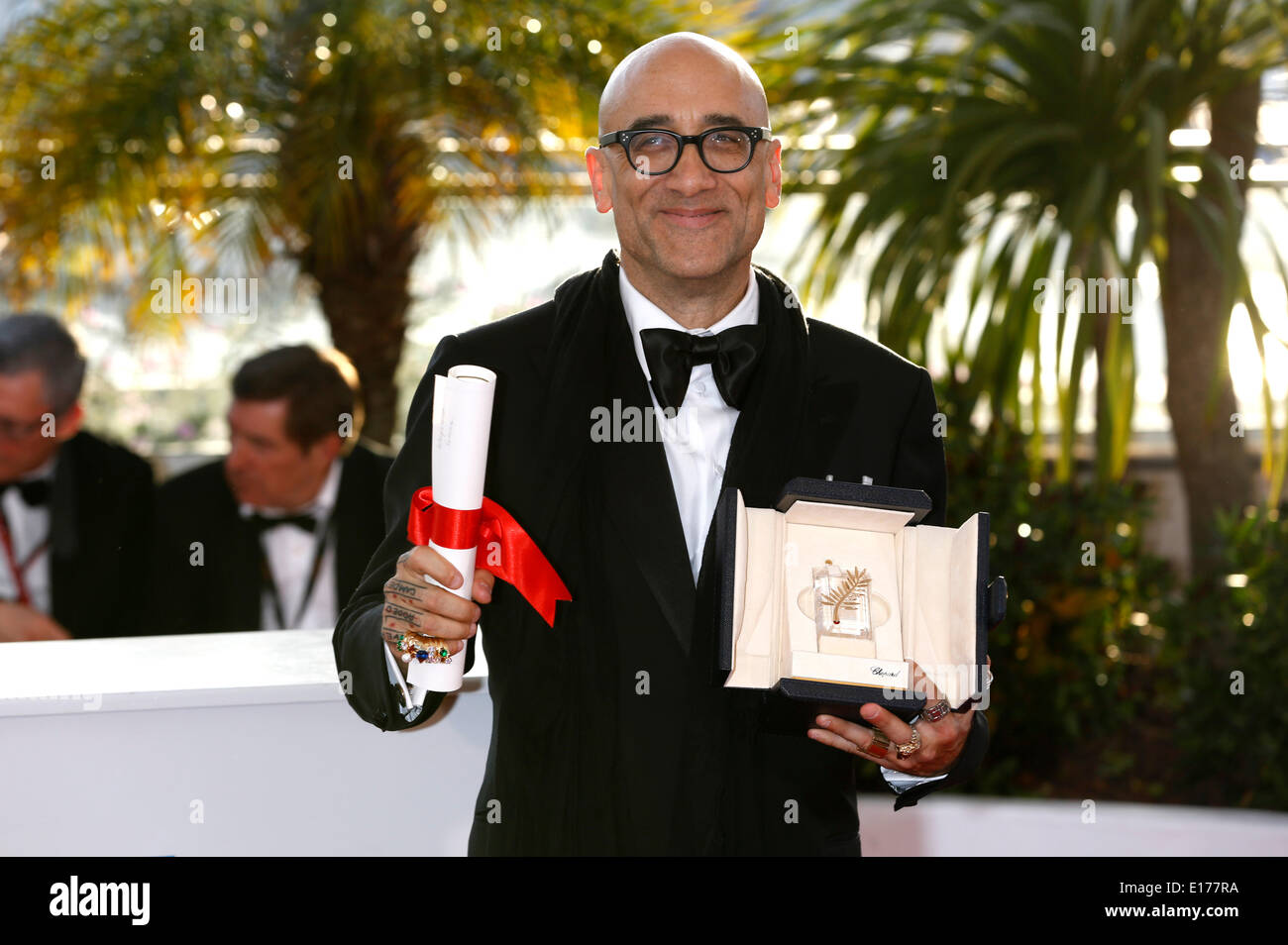 Screenwriter Bruce Wagner poses with the Best Actress Prize after ...