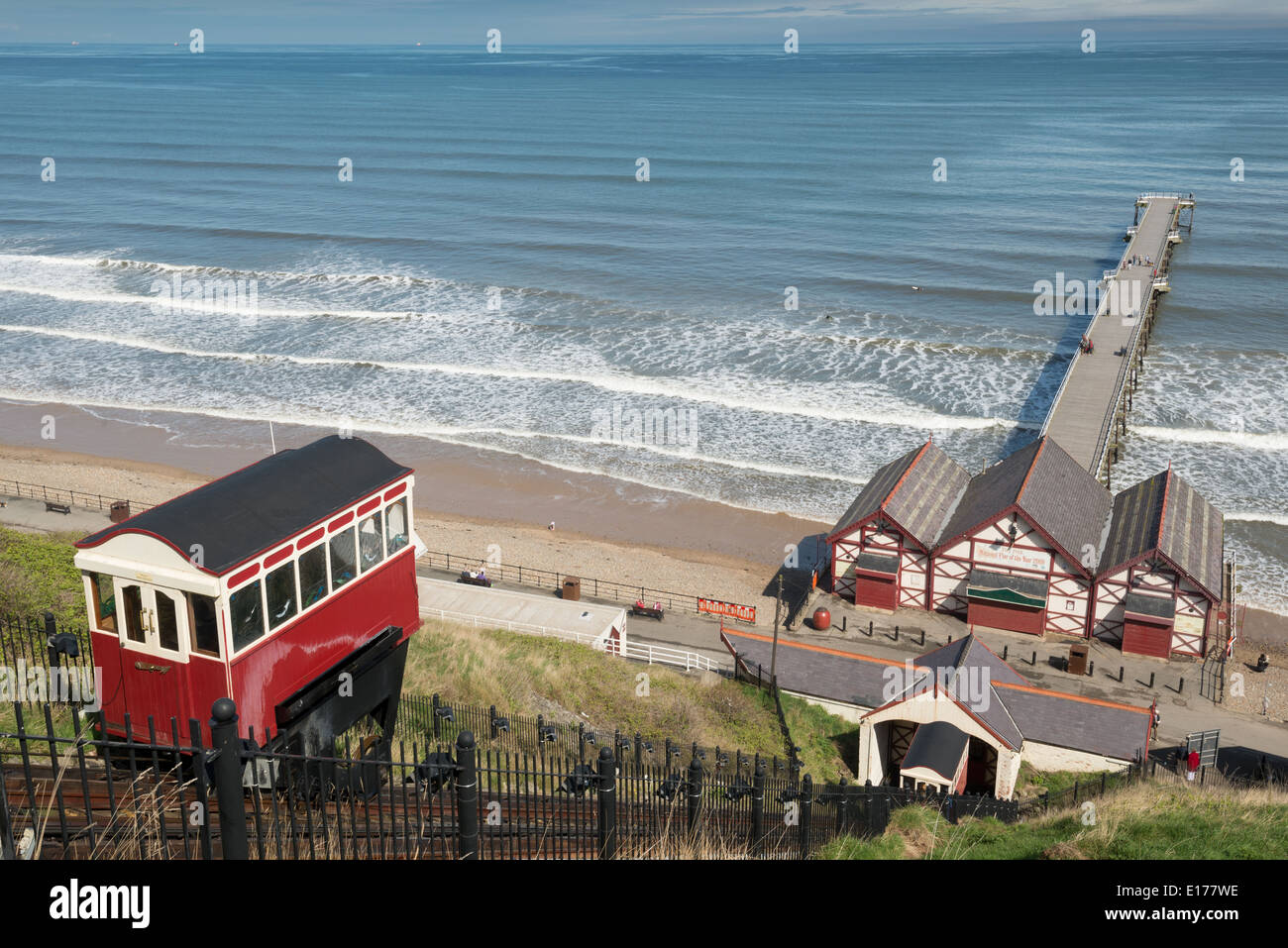 The Saltburn Cliff Lift At Saltburn By The Sea High Resolution Stock ...