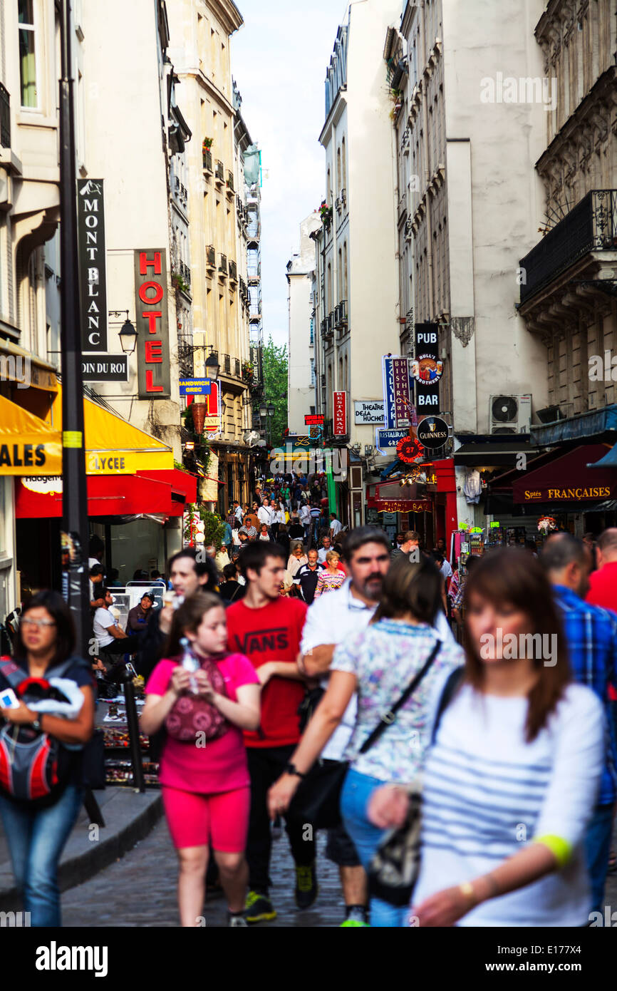 Latin Quarter Paris city shops restaurants people busy area europe ...