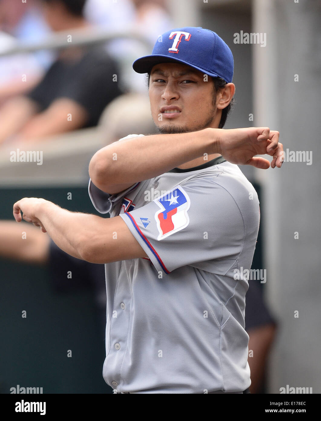 Detroit, USA. 22nd May, 2014. Yu Darvish (Rangers) MLB : Yu Darvish of ...