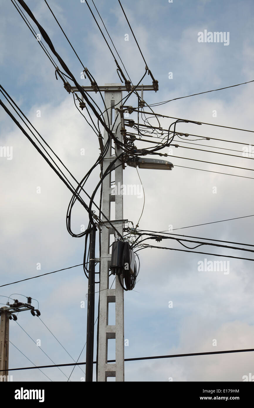 Concrete electric pole hi-res stock photography and images - Alamy