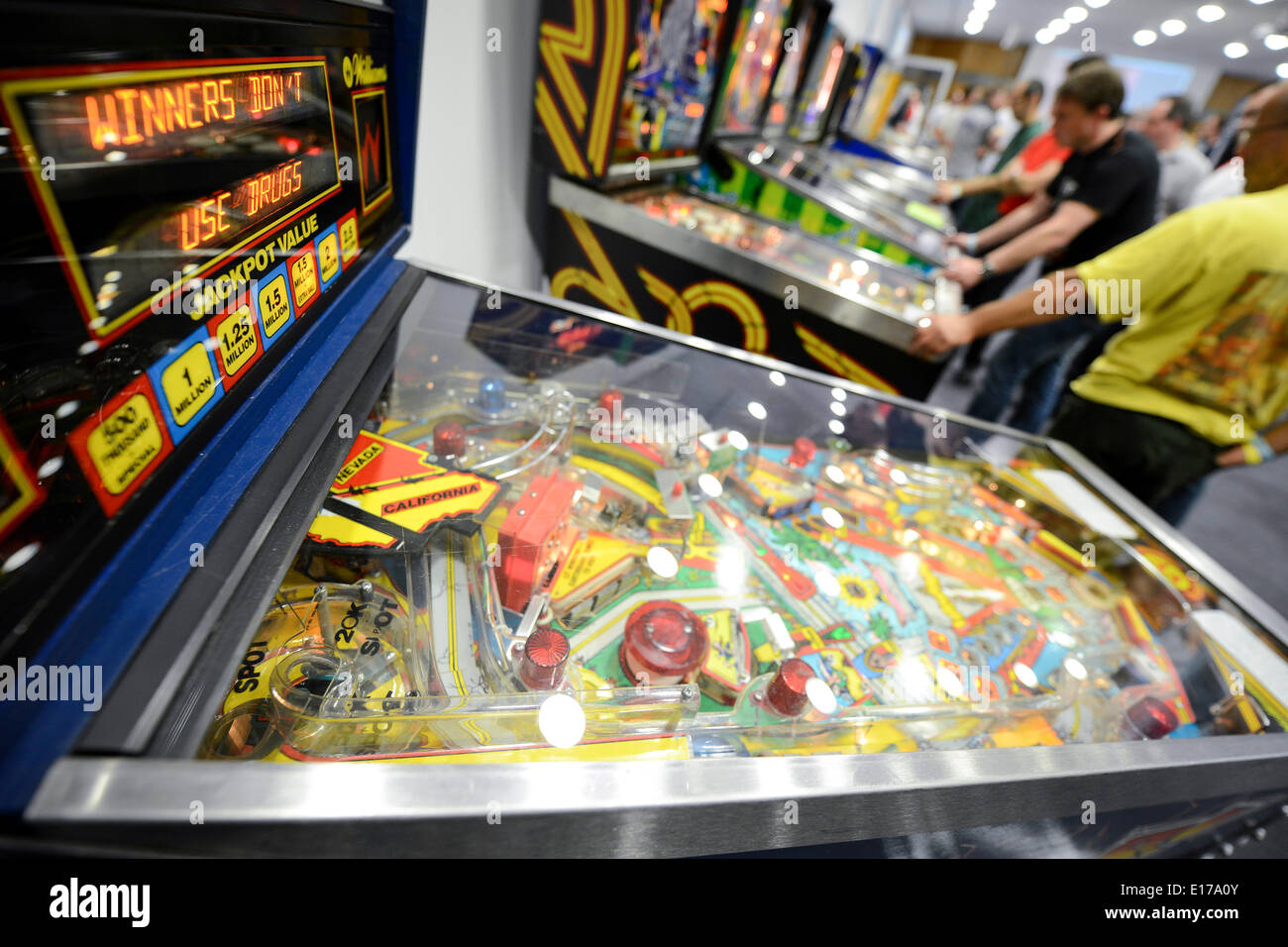 Nuremberg, Germany. 24th May, 2014. Competition participants play ...