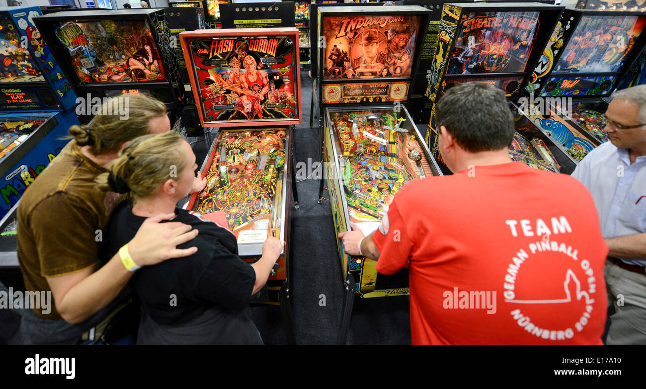 Nuremberg, Germany. 24th May, 2014. Competition participants play ...