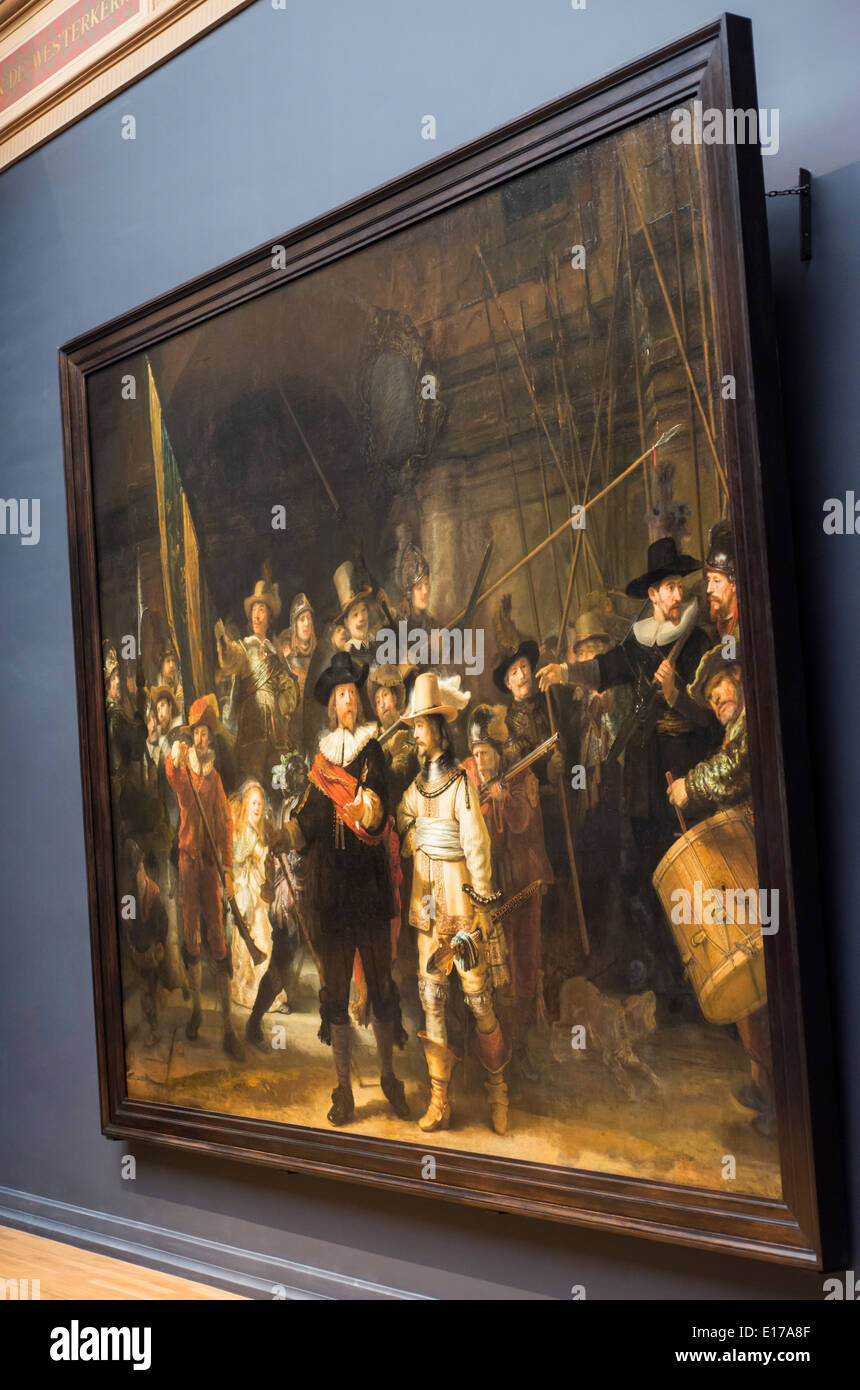 Rembrandt's The Night Watch in the Rijksmuseum, Amsterdam, the ...
