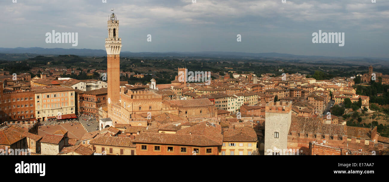 View of the city of Siena from Panorama del Facciatone Stock Photo - Alamy
