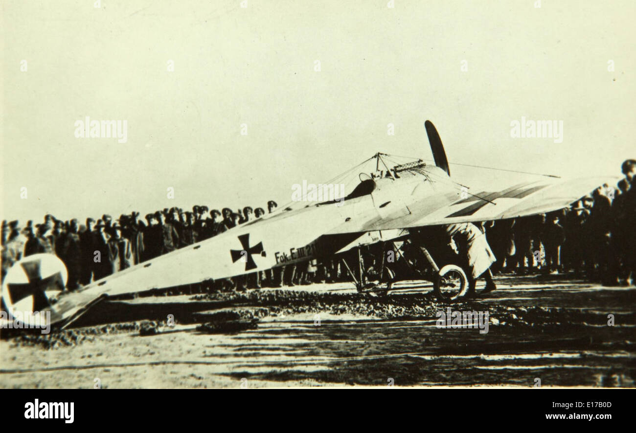 The Fokker E.III Eindecker was a German fighter aircraft during World ...